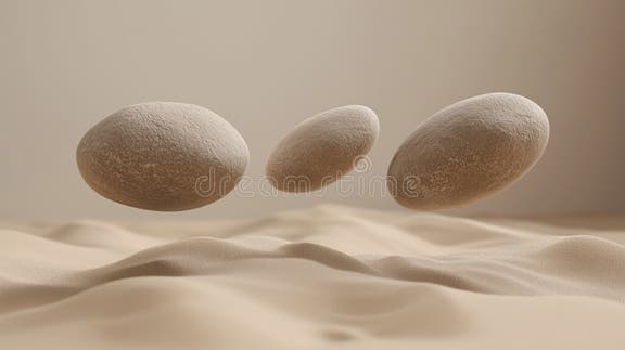 Floating Sand Eggs stock photo. Image of balance, concept - 358276742