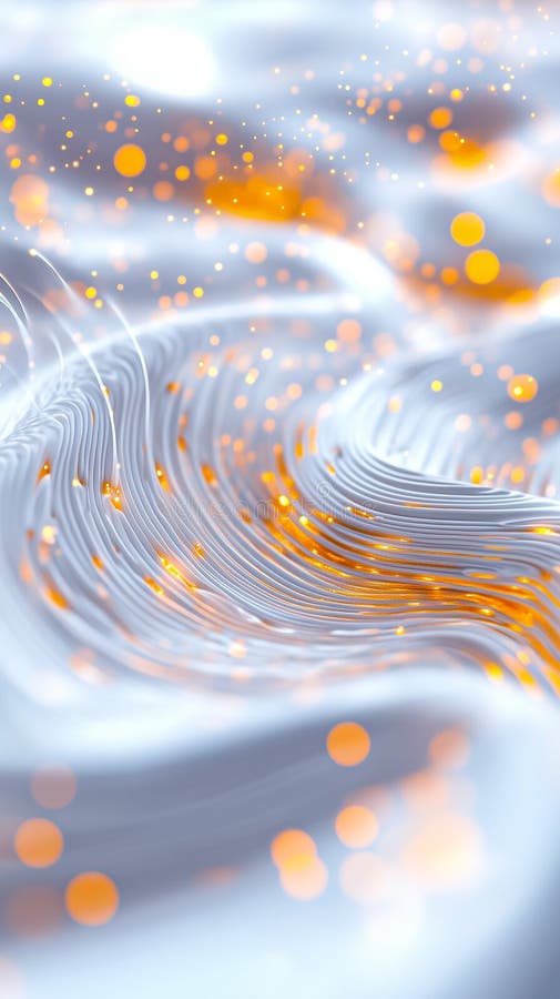 Floating Scales in a White Void are Accentuated by Glowing Orange ...