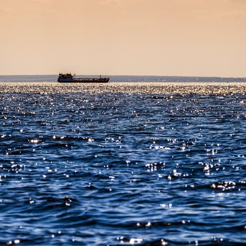 Floating in the sea tanker stock image. Image of bulk - 265656177