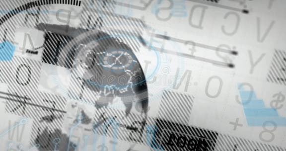 Floating Semi-transparent Globe Displaying World Map on Code Backdrop ...