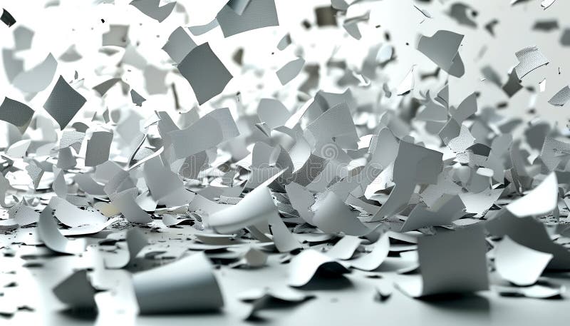 Floating Sheets of Paper Create a Whimsical Dance in Bright, Open Space ...