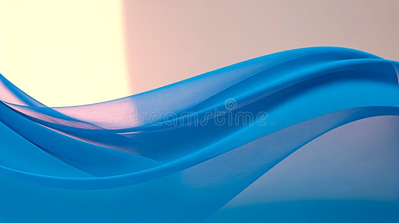 Floating Silk Blue Fabric Background Stock Illustration - Illustration ...