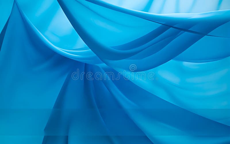 Floating Silk Blue Fabric Background Stock Illustration - Illustration ...