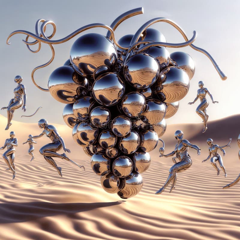Floating Silver Orbs: a Surreal Encounter with the Abstract, Generative ...