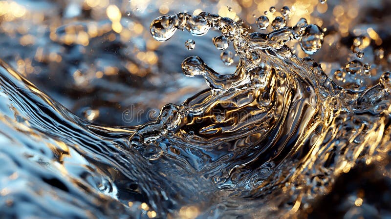 Floating Silvery Liquid Bubbles on a Metallic Surface, Reflecting Light ...