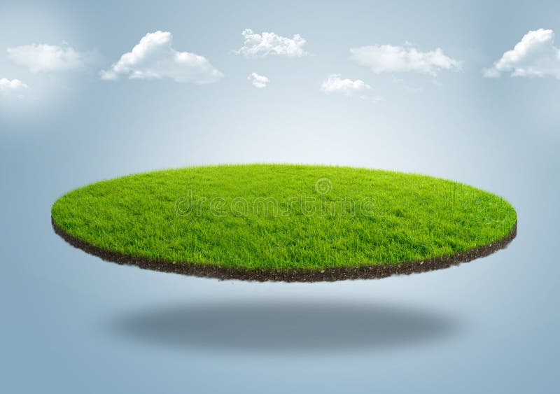 Floating Slice Land Green Grass Stock Photos - Free & Royalty-Free ...