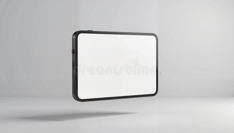 Floating Smartphone with Blank Display on Minimalistic Backdrop ...