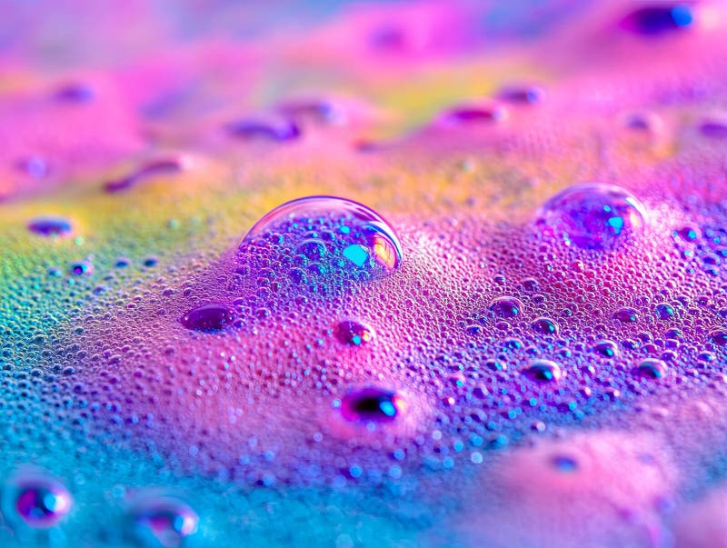A Floating, Soft Focus Background of Soap Bubbles with a Colorful ...