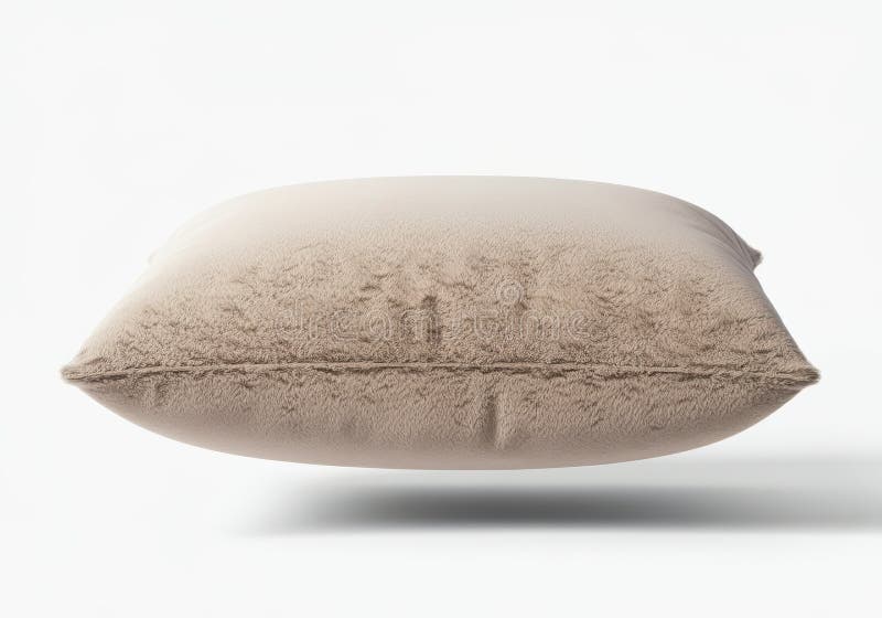 A Floating Soft Pillow with a Fluffy Texture, Perfectly Horizontal, on ...
