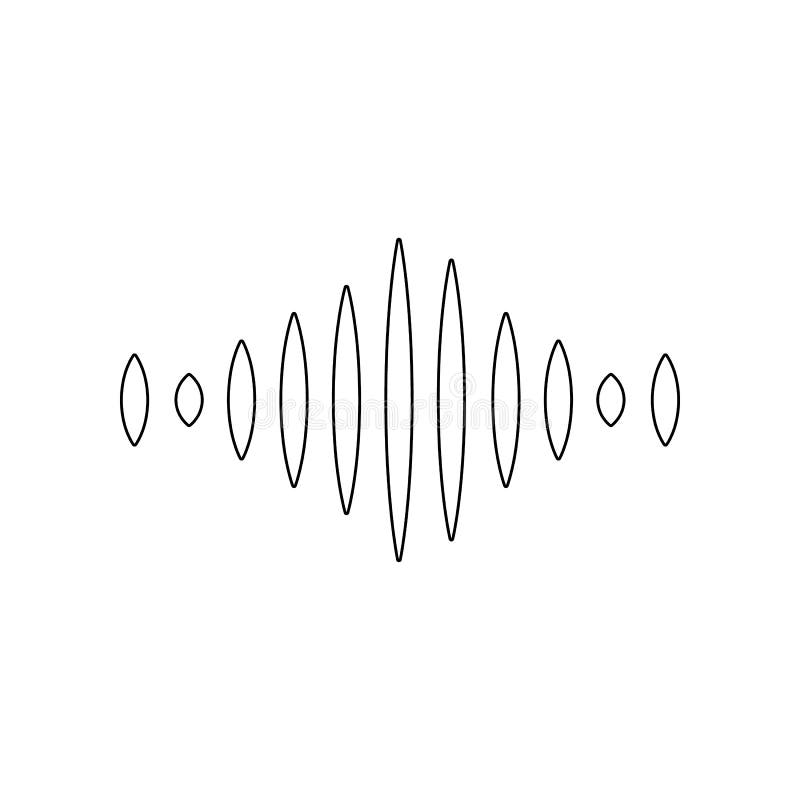 Floating Sound Wave Icon. Element of Music Instrument for Mobile ...