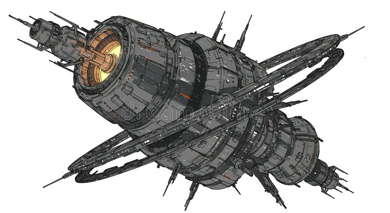 AI-Generated Space Station Design Stock Image - Image of detailed ...