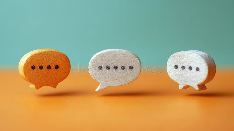 Floating Speech Bubbles, Representing Communication and Feedback Stock ...