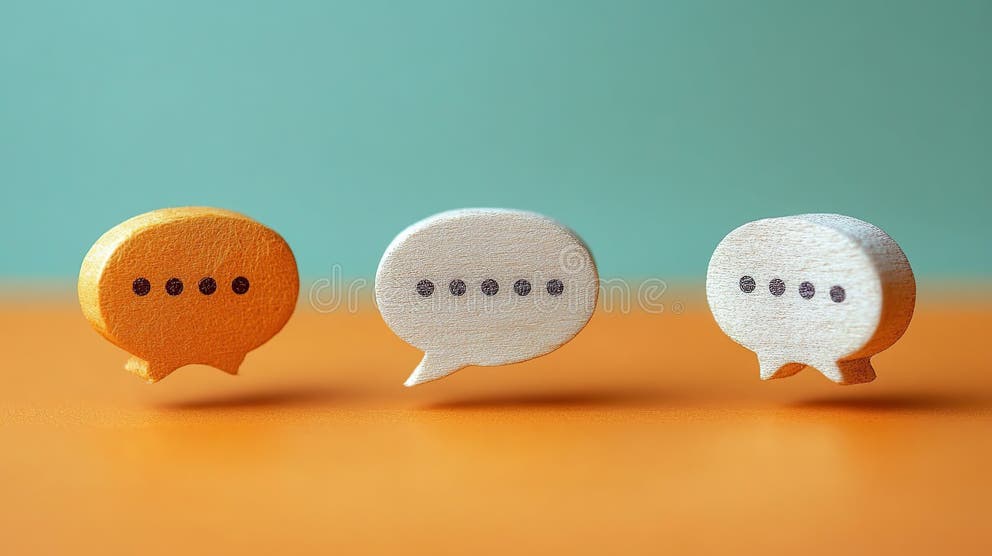 Floating Speech Bubbles, Representing Communication and Feedback Stock ...