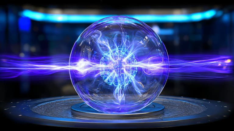 Floating Sphere Illustrating Dynamic Plasma Density Changes in a ...