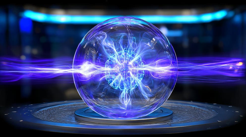 Floating Sphere Illustrating Dynamic Plasma Density Changes in a ...