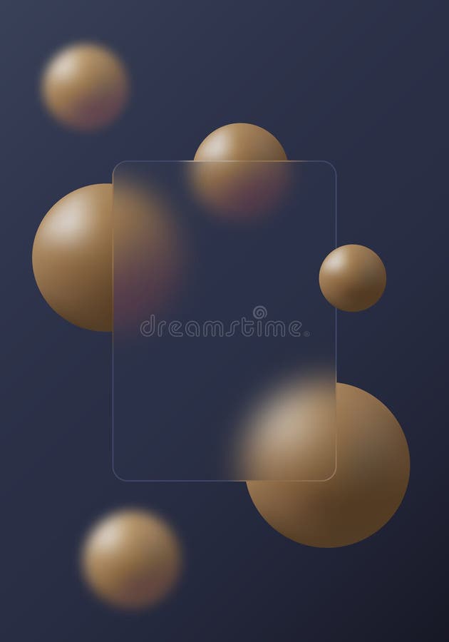 Floating Spheres in Chocolate Brown Shade with Rectangular Transparent ...