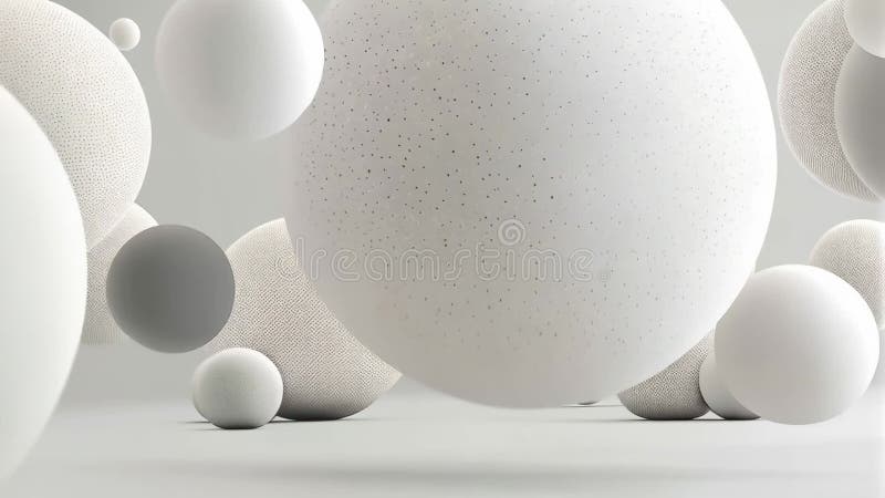 Floating Spheres in Soft Light Stock Footage - Video of shadow ...