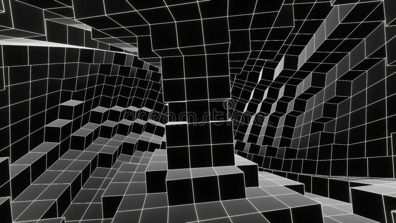 Floating Square Cirular Motion Background VJ Loop Animation Stock Video ...