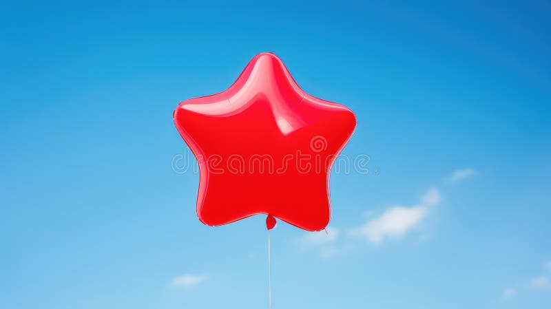 Floating star red stock illustration. Illustration of color - 373906866