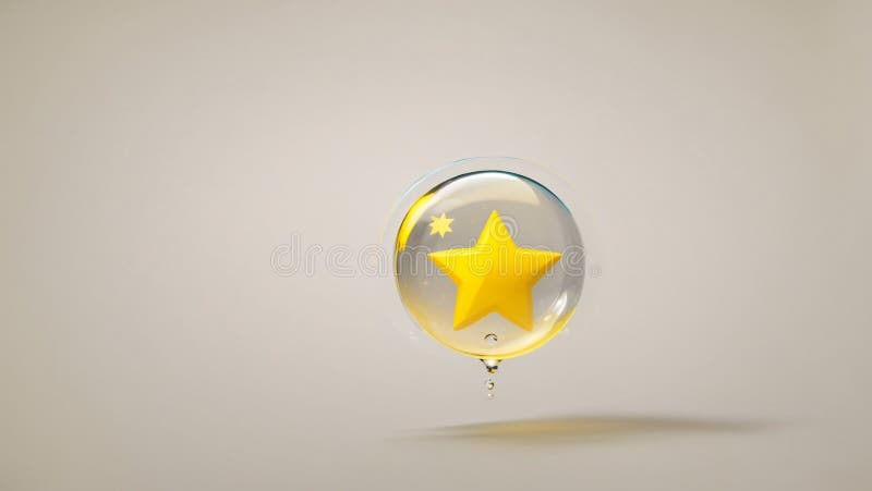 Floating Stars in Water Drops Fantasy Stardust Advanced Stock ...