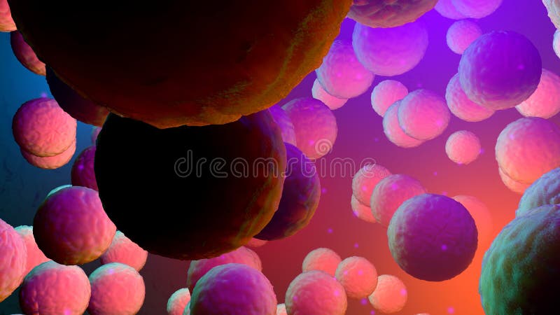 Floating Stem Cells or Cancer Cells in the Body Stock Illustration ...