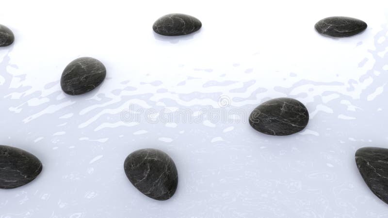Floating Stones in the Desert Stock Illustration - Illustration of pile ...