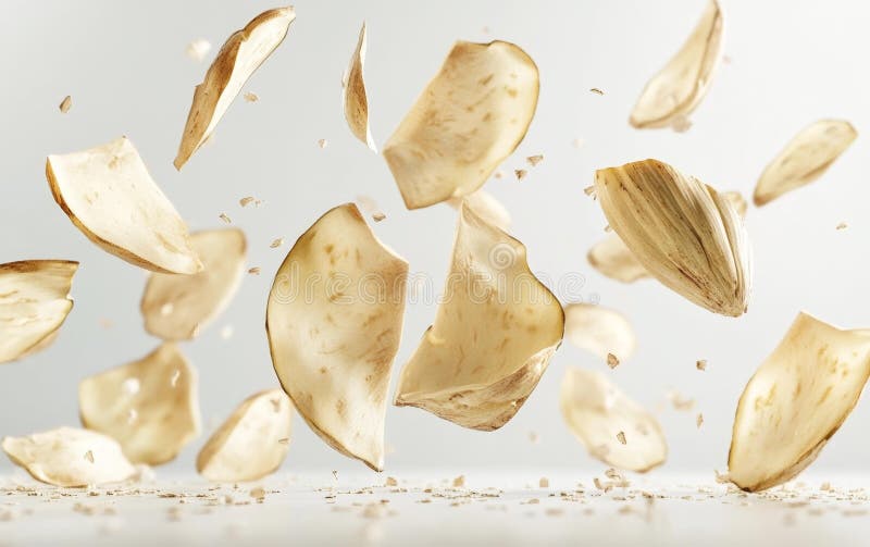 Floating Sunflower Seeds and Shells Generative AI Stock Illustration ...