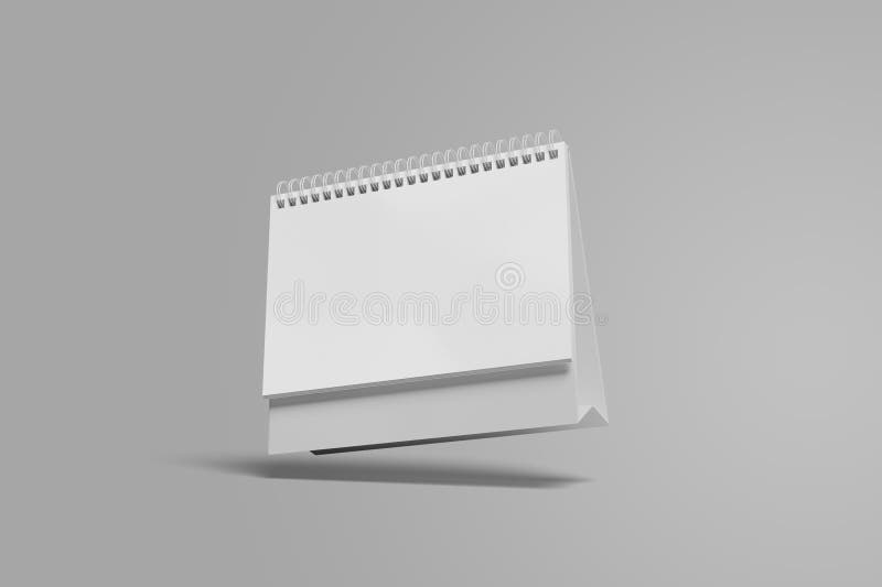 Floating Table Calendar Mockup Stock Illustration - Illustration of ...