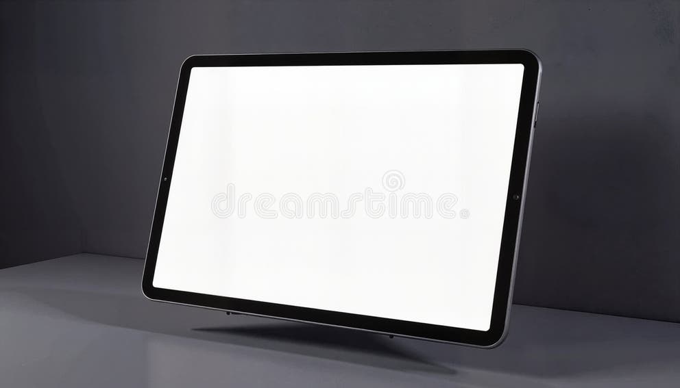 Floating Tablet Mockup on Angled Surface, Modern Technology Display ...
