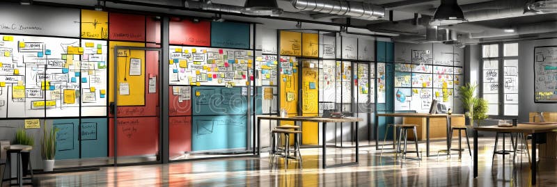 Floating Task Boards Enhance Collaboration Virtual Coworking Space Designed Productivity Stock ...