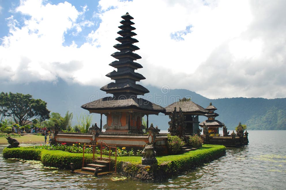Floating Temple stock photo. Image of water, indonesia - 16413282