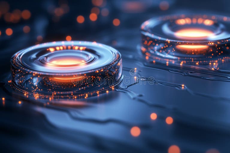 Floating Translucent Disks Emitting Waveforms Over Connected Circuits ...