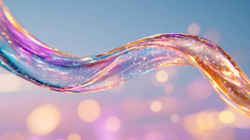 Floating Translucent Wave Made of Glass-like Material Stock Photo ...