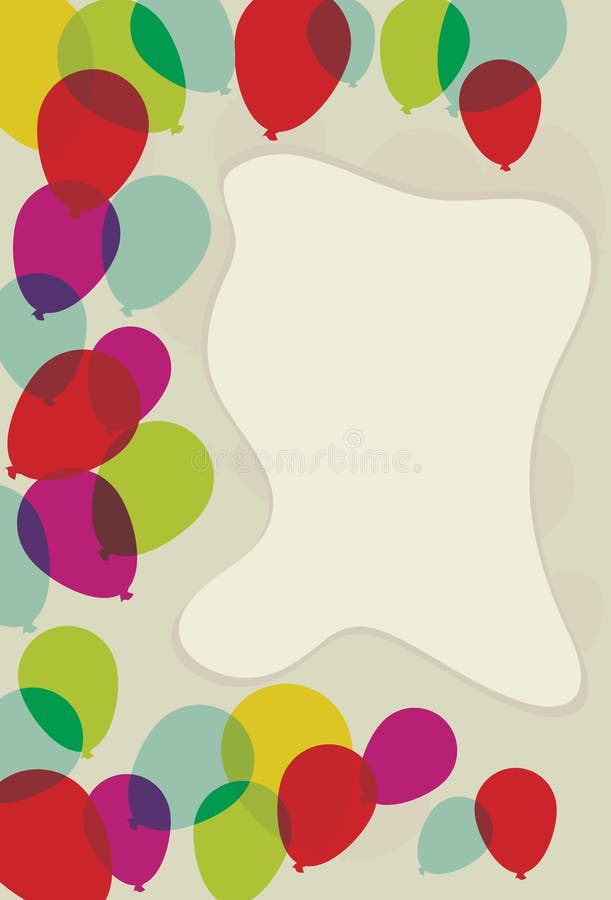 Floating Transparent Balloon Page Border Stock Vector - Illustration of ...