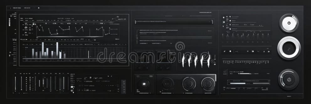 Floating Transparent UI Elements Create a Sleek Abstract Digital ...