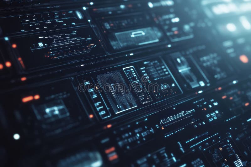 Floating Transparent UI Elements Create a Sleek Digital Interface ...