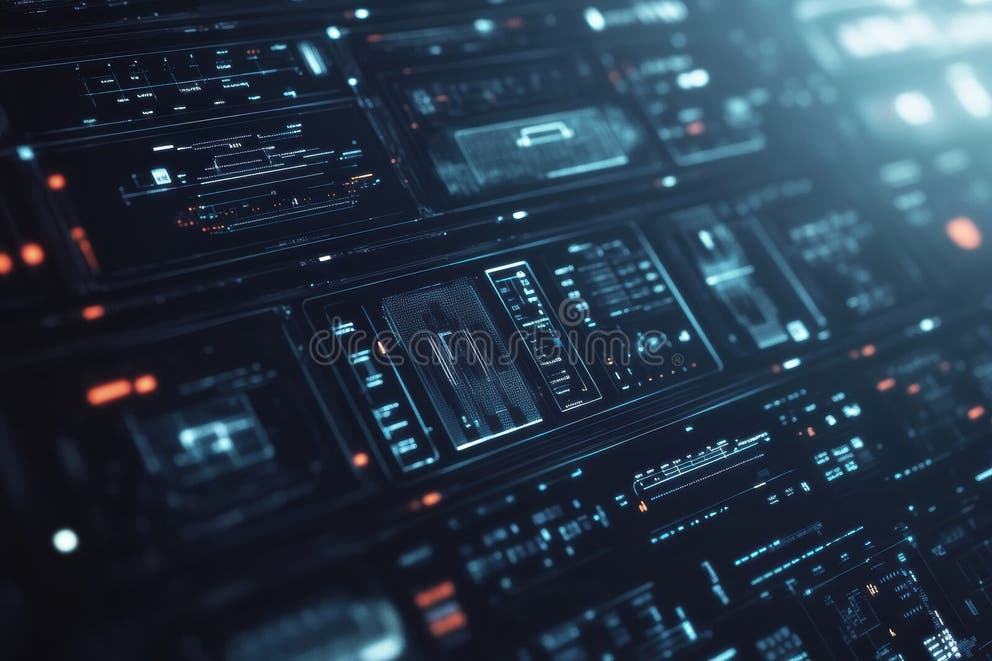 Floating Transparent UI Elements Create a Sleek Digital Interface ...