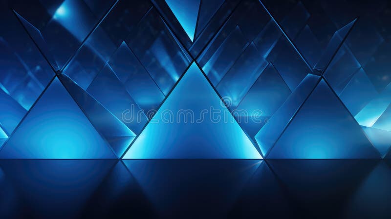 Floating Triangles Background Blue Stock Illustration - Illustration of ...