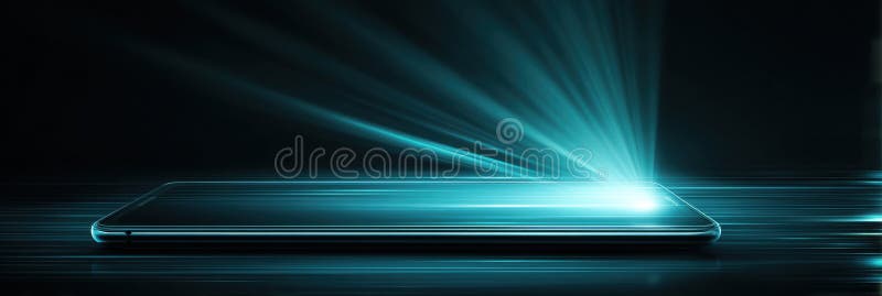 Floating Ui Elements Illuminate Touchscreen Device Modern Digital ...