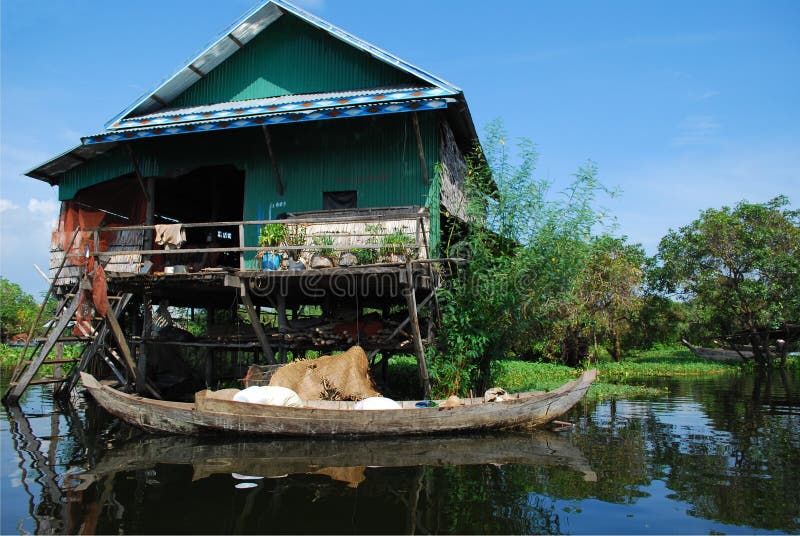 Floating village stock photo. Image of water, boat, village - 11672980