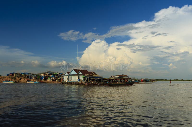 Floating village stock photo. Image of fisherman, nature - 63167600