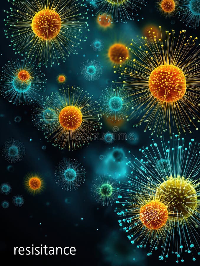 Floating Virus-Like Structures with Spikes Labeled Resistance in ...