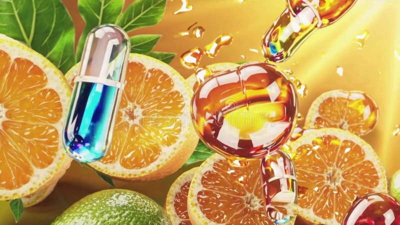 Floating Vitamin C Supplements with Natural Citrus Ingredients ...