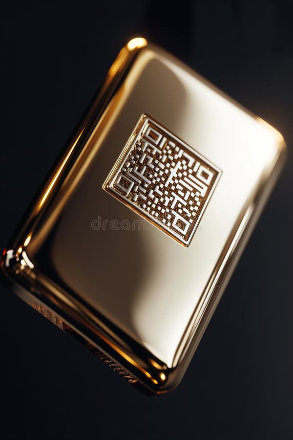 Floating in a Void, a Polished Metallic Shipping Label Showcases an ...