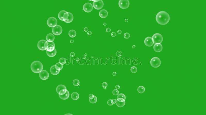 Floating Water Bubbles on Green Screen Stock Footage - Video of give ...