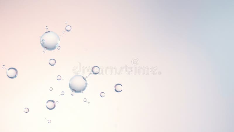 Floating Water Bubbles on Soft Pastel Gradient Background Science ...