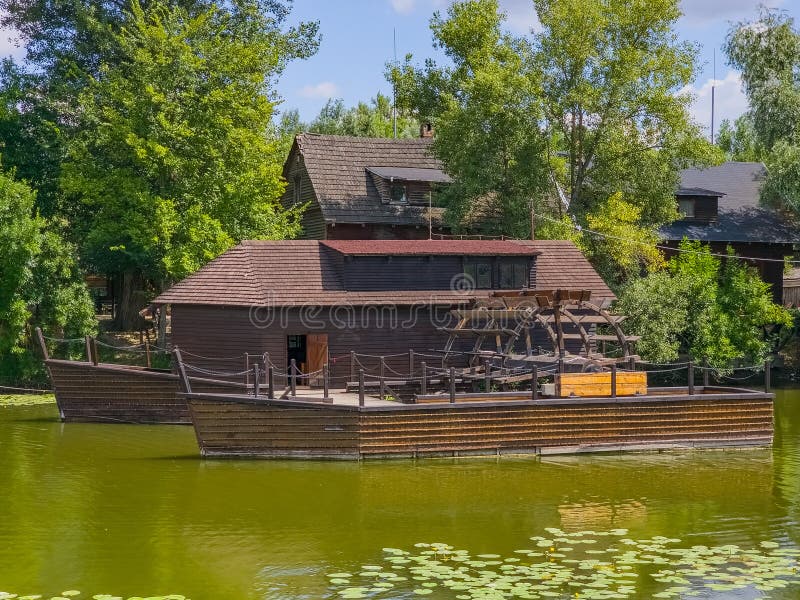 Floating Water Mill in Kolarovo, Slovakia Stock Image - Image of ...