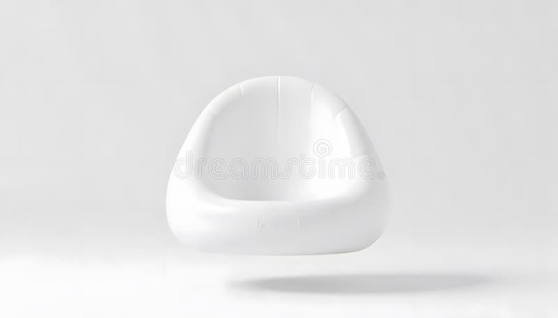 Floating White Chair: Minimalist Design in a Pristine Setting Stock ...
