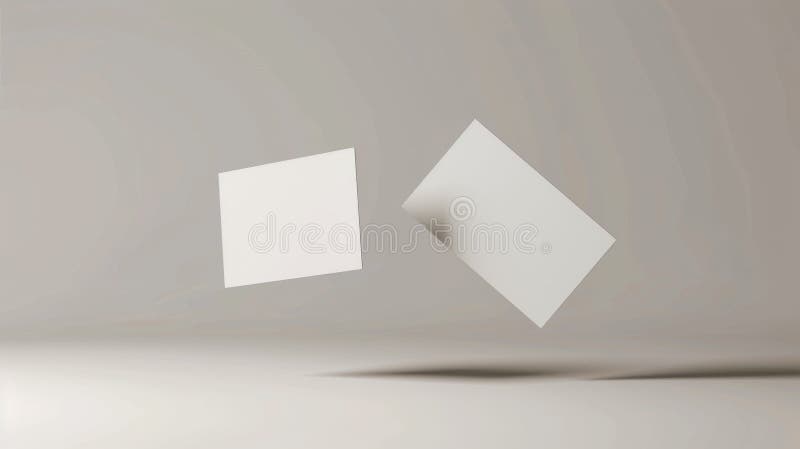 Floating White Rectangles - Generative AI Stock Image - Image of ...
