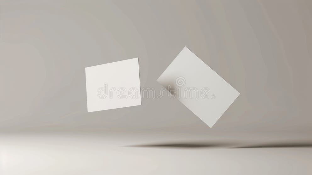Floating White Rectangles - Generative AI Stock Image - Image of ...